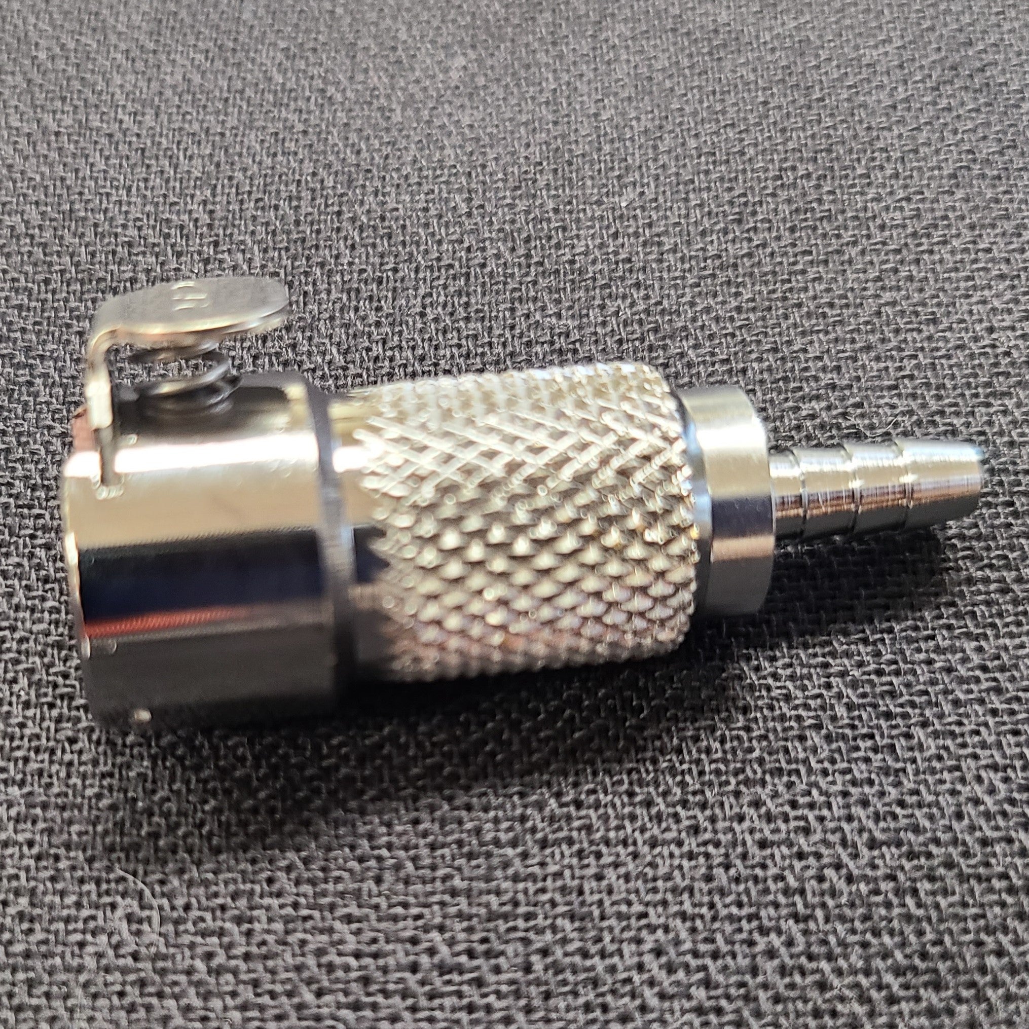 Female Connector - 1/8" barbed metal female connector (no internal val ...